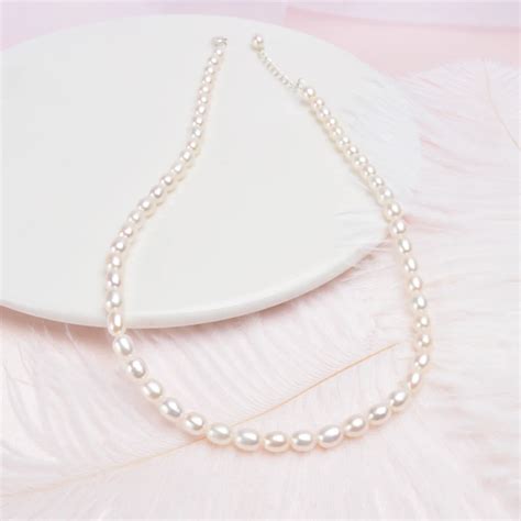 Ashiqi Natural Freshwater Pearl Necklace 925 Sterling Silver Body Chain