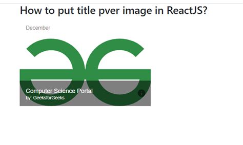how to put author title name over image in reactjs