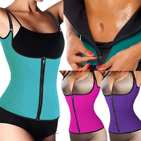 Hot Zipper Corset Body Shaper Latex Rubber Waist Trainer Underbust