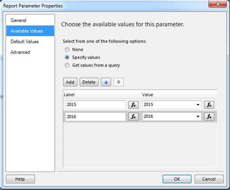 dynamically refresh sql server reporting services report date parameters