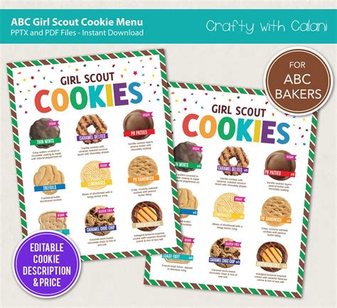 Girl Scout Cookie 2024 Menu Abc Scout Cookie Flyer Girl Scout Cookie