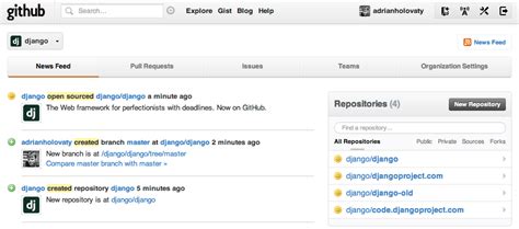 moving django to github