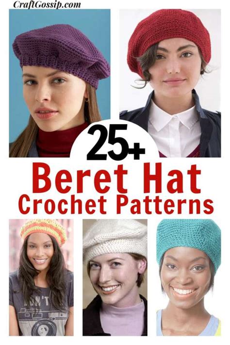 25 Classic Beret Hat Crochet Patterns Crochet