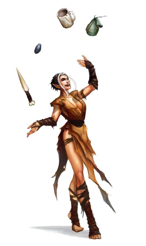 Female Elf Bard Or Rogue Juggler Pathfinder Pfrpg Dnd Dandd 3 5 5e 5th