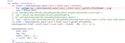 jquery datetimepicker中报错cannot read property top of undefined