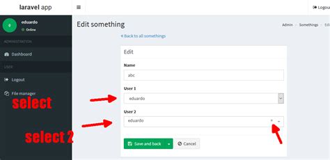 clear values from select2 from ajax · issue 911 · laravel backpack