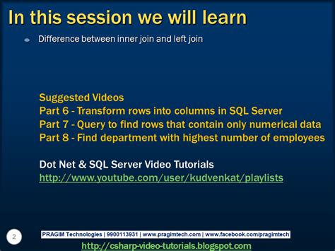 sql server and c video tutorial part 9