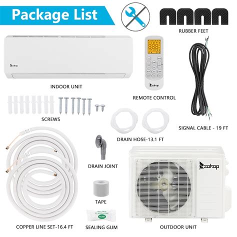 Winado Air Conditioners Single Zone 18000 Btu 19 Seer Ductless Mini