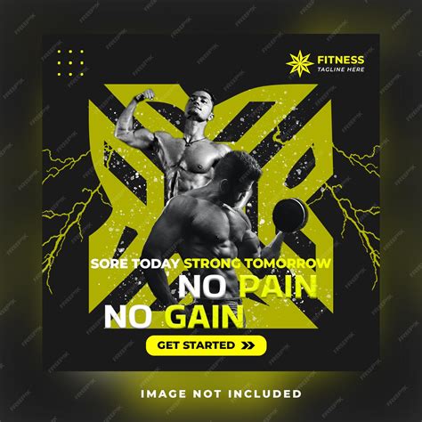 Premium Psd Fitness Gym Workout For Health Promotion Social Media Or