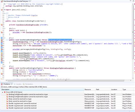trouble setting up development environment ide and build openhab