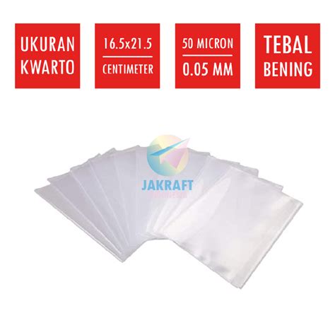 Jual 10 Pcs Sampul Plastik Mika Pvc Tebal Buku Tulis Sidu Ukuran