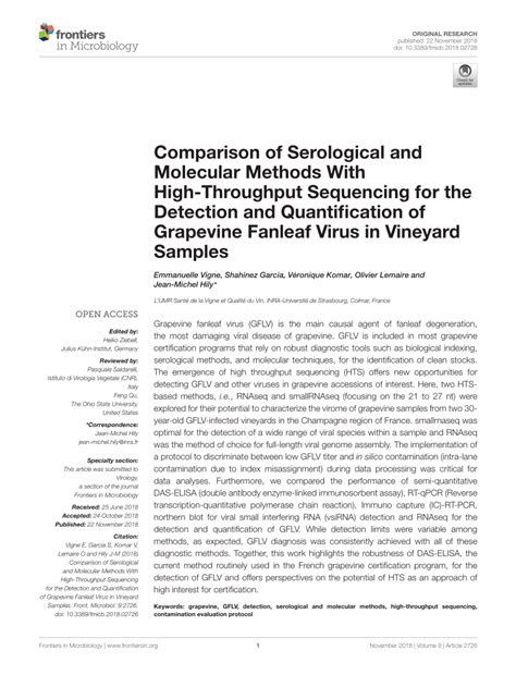 Serological Methods