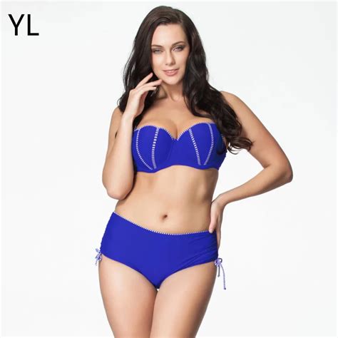 Plus Size Swimwear High Waist Bikini Swimsuit Push Up Brazilian Sexy