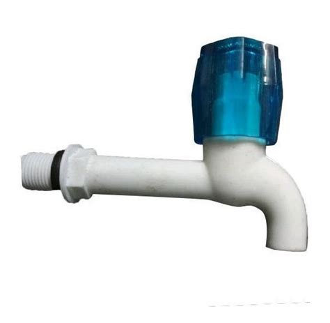 Sasi White Long Body Abs Plastic Water Taps For Bathroom Fitting Size