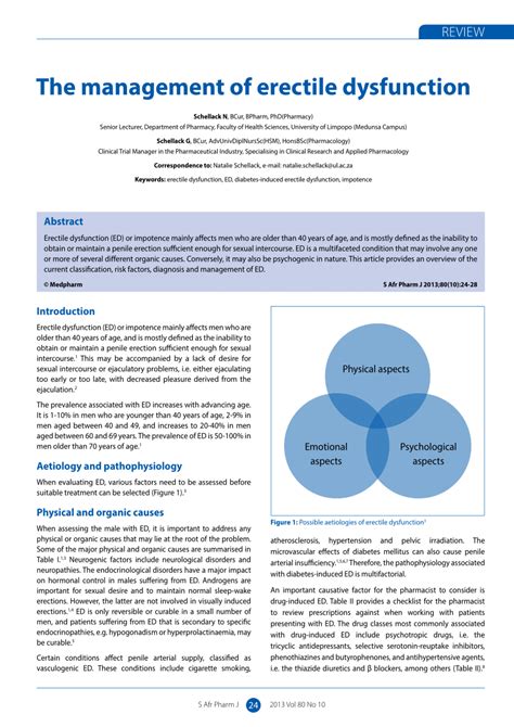 Pdf The Management Of Erectile Dysfunction