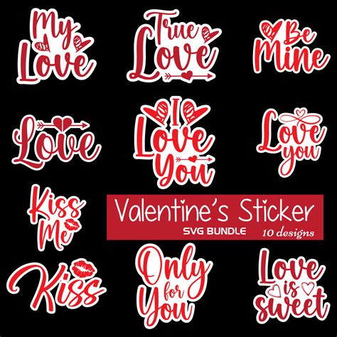 Valentines Day Sticker Svg Bundle Masterbundles