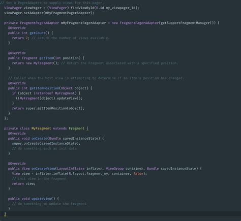android viewpager and fragment coding for joy