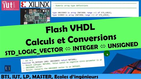 flash vhdl les conversions entre integer std logic vector signed et