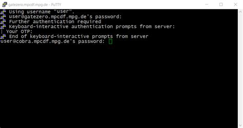 shell access to the clusters from outside of the campus using a windows