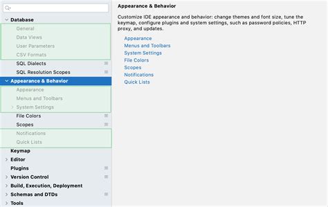 ide configuration datagrip