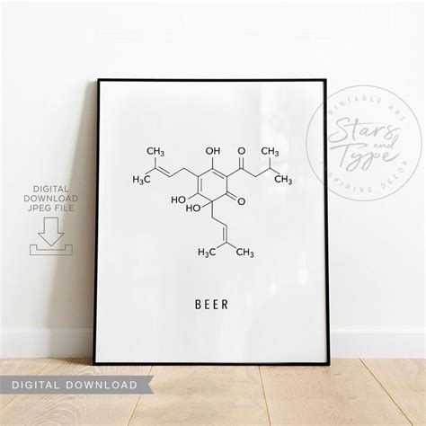 A Poster With The Chemical Formula For Beer Is Displayed In Front Of A