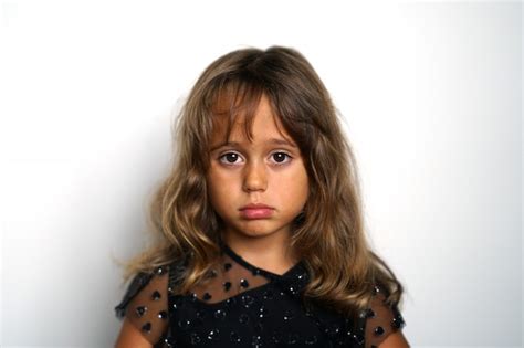 Premium Photo Portrait Of A 4 Year Old Italian Girl Looking Straight