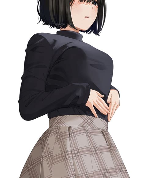 Safebooru 1girl Black Hair Mattaku Mousuke Original Plaid Plaid Skirt