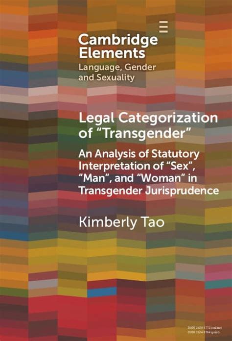 Elements In Language Gender And Sexuality Legal Categorization Of