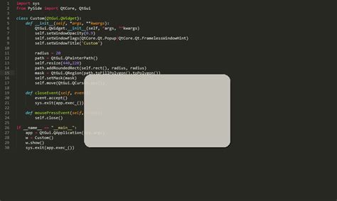 python how to round qwidget corners stack overflow