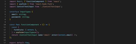 reactjs react hook forms how to pass the errors as a props using