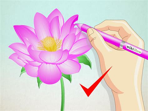 How To Draw A Lotus Flower 7 Steps With Pictures Wikihow