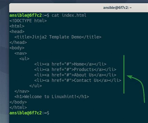how to use ansible template module linux hint