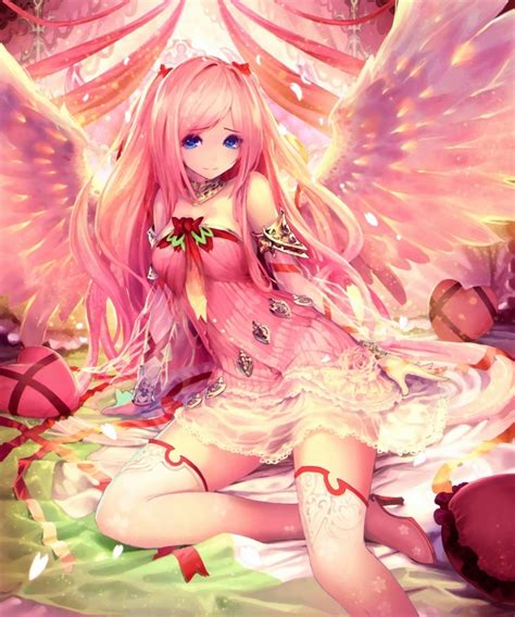Artwork Tachikawa Mushimaro Blue Eyes Anime Anime Girls Pink Hair