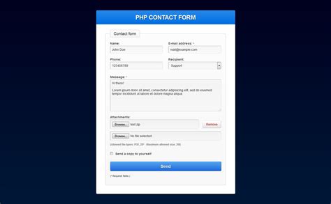 php contact form script codester