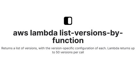 aws lambda list versions by function fig