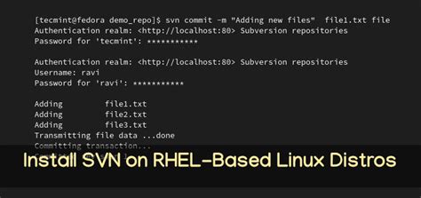 How To Install Svn On Rhel Based Linux Distributions