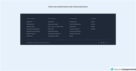 responsive footer