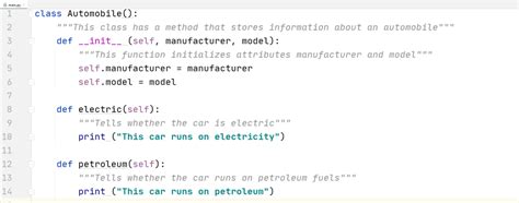 python classes — tutorialbrain