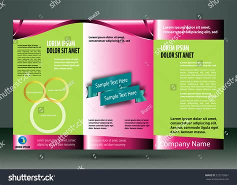 Tri Fold Brochure Template Royalty Free Stock Vector 222519961