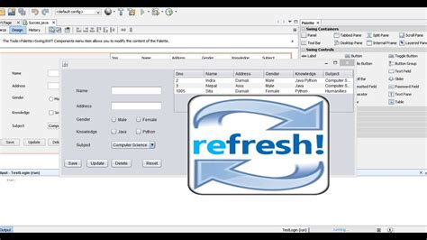 refresh jtable after inserting data in sql server in java youtube