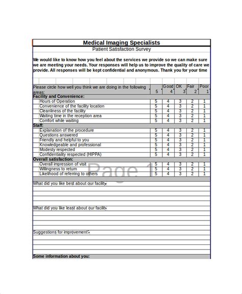 Questionnaire Template Excel