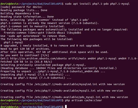 laravel 5 4 on php 7 0 pdo exception could not find driver mysql