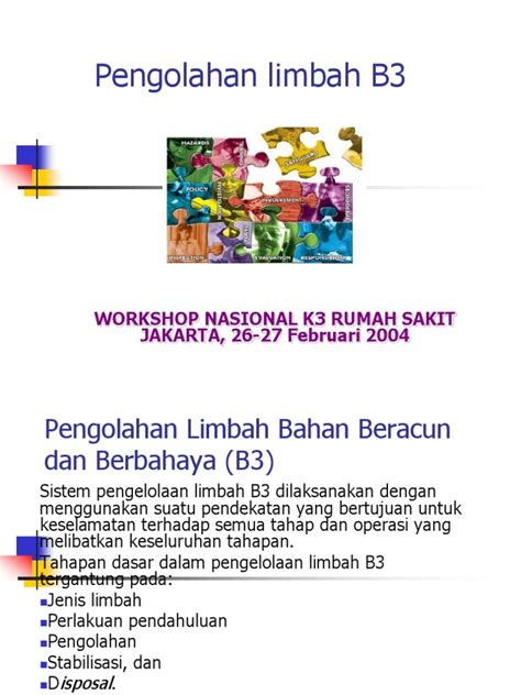 Pdf Pengelolaan Limbah B3 Ppt Pengelolaan Limbah B3 Dokumen Tips