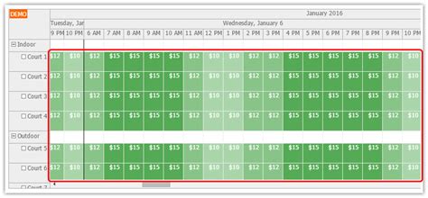 tutorial html5 tennis court reservation php javascript daypilot