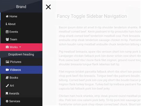 bootstrap 5 sidebar menu with submenu collapse hover tutorial demo