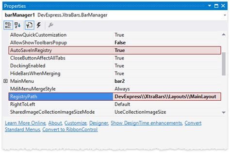 saving and restoring a bars layout automatically winforms controls