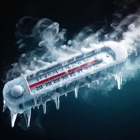 Premium Photo Thermometer Freezing Temperatures Frozen And Cold