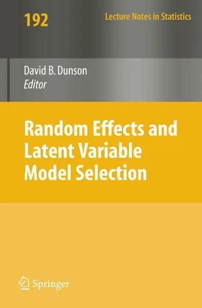 random effect and latent variable model selection reading notes in