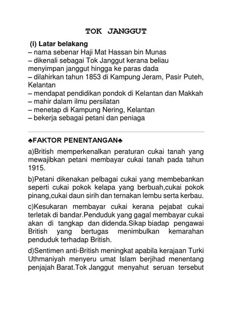 Latar Belakang Tok Janggut Marlieatsanford