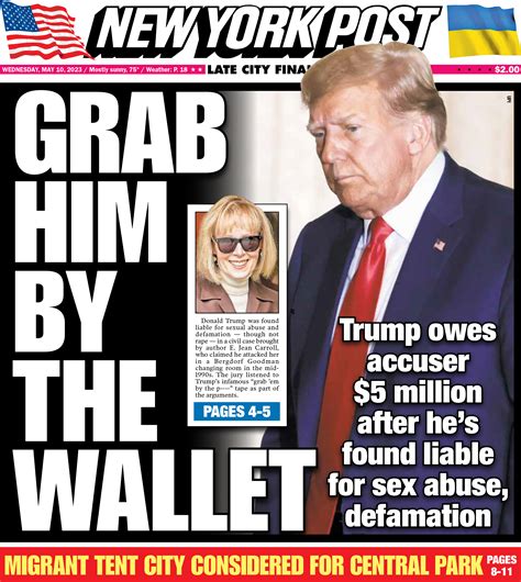 Ny Post Cover For May 10 2023 New York Post